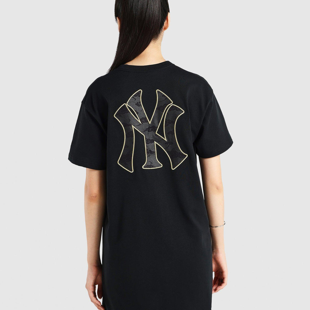 Black New Era Cap Co. MLB LNY New York Yankees Long T-Shirt Dress - JD ...