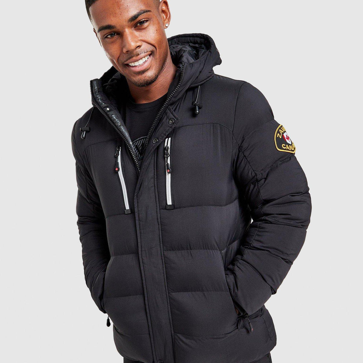 Black Zavetti Canada Atlin Puffer Jacket - JD Sports Singapore