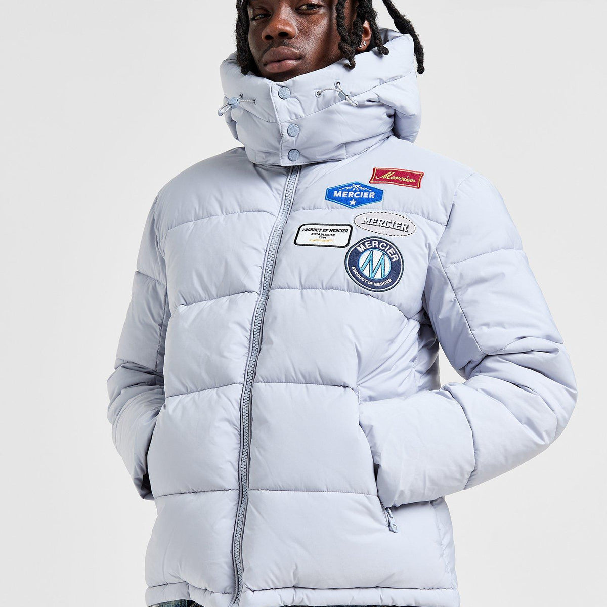 Grey MERCIER Badge Jacket - JD Sports Singapore
