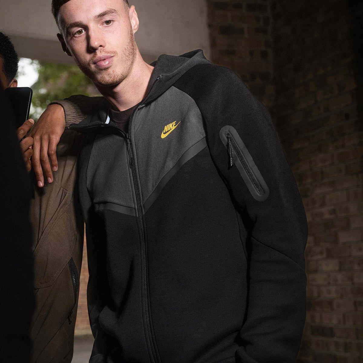 Black Nike Tech Mix Full Zip Hoodie - JD Sports Singapore