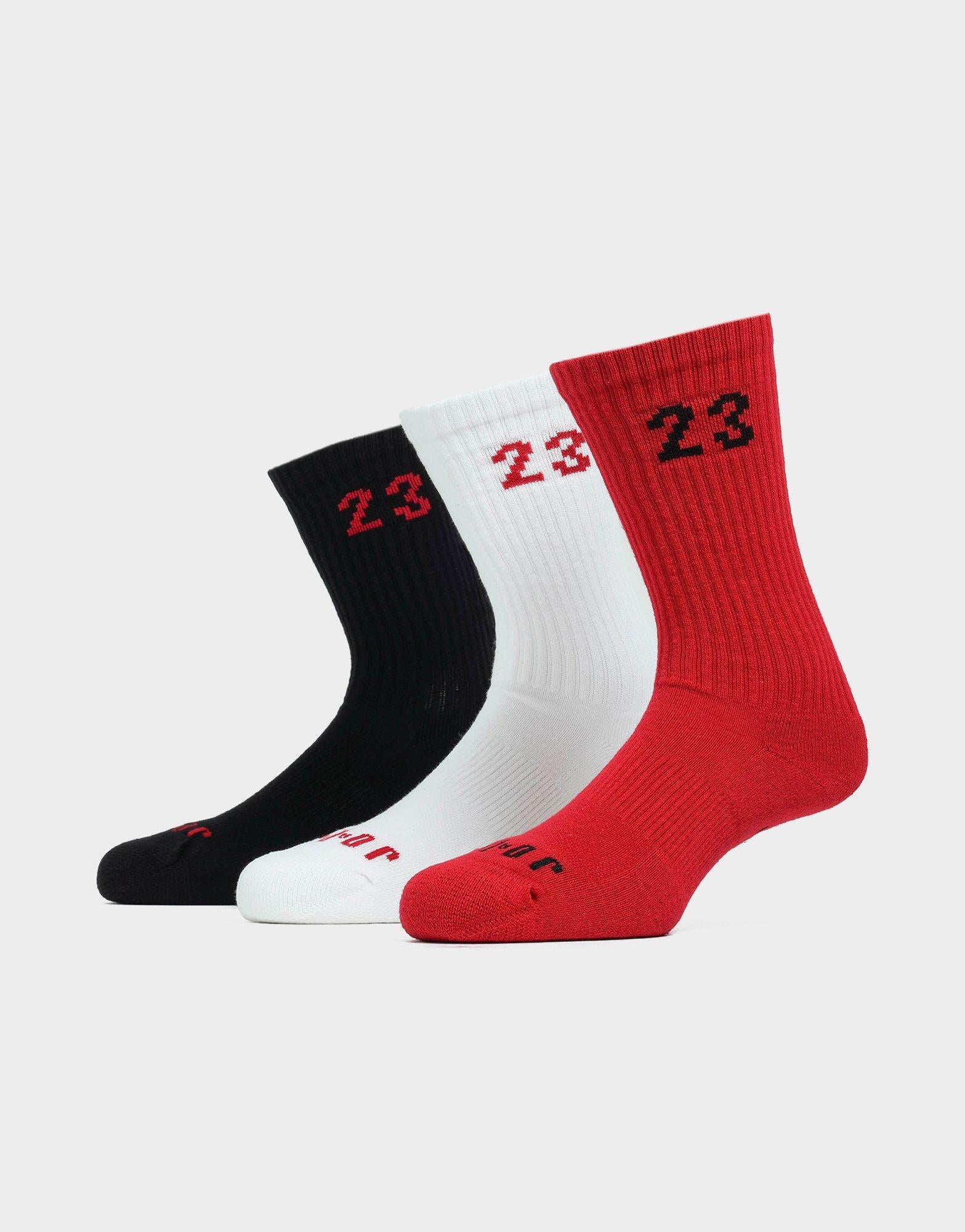 Multi Jordan Essentials Crew Socks (3 Pairs) - JD Sports Singapore