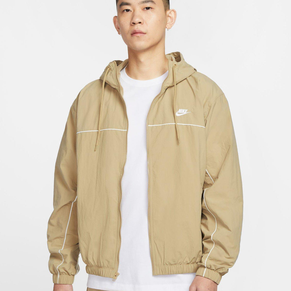 Brown Nike Club Hooded Jacket - JD Sports Singapore