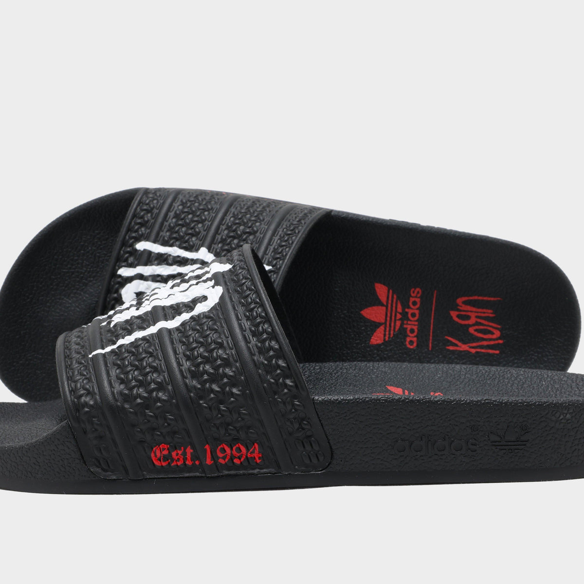 Black adidas Adilette Korn Slides - JD Sports Singapore