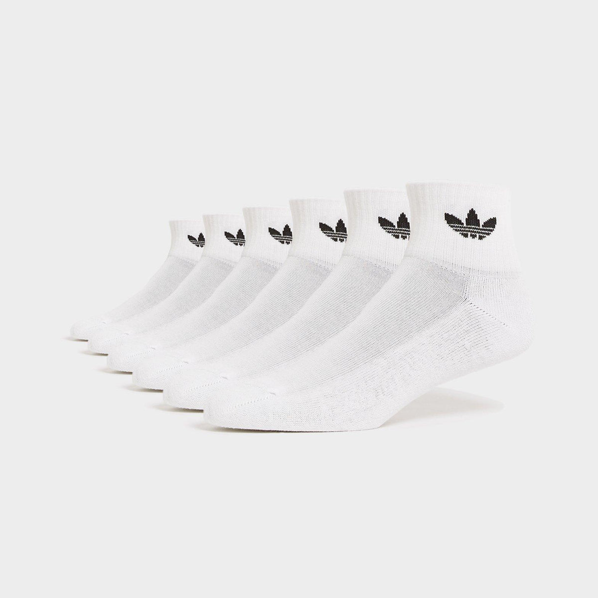White adidas Mid Ankle Socks 6 Pairs - JD Sports Singapore