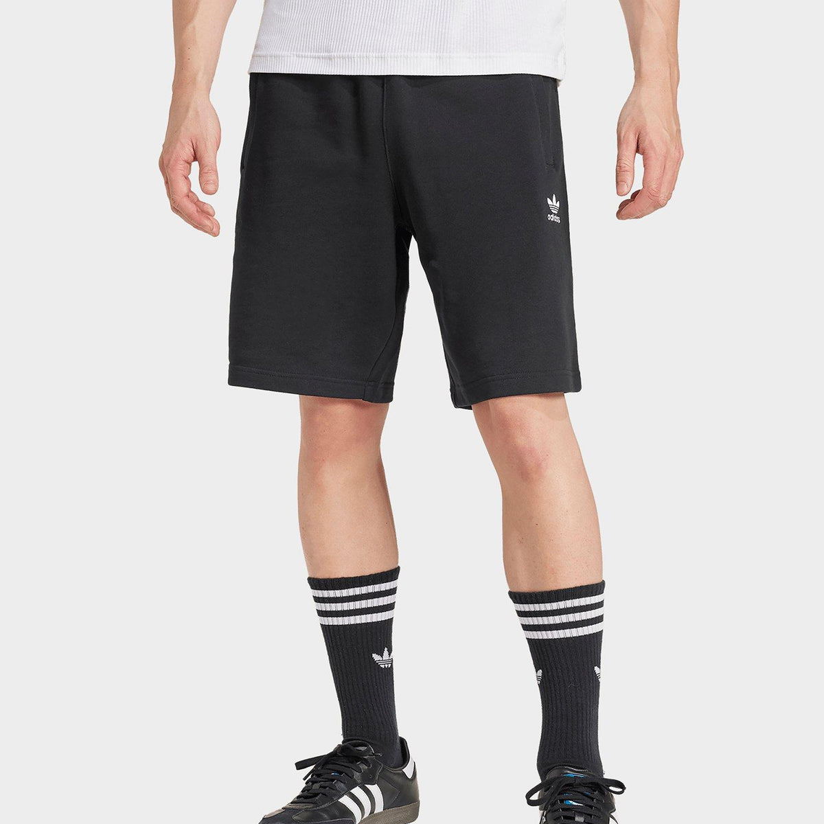 Black adidas Essentials Trefoil Shorts - JD Sports Singapore