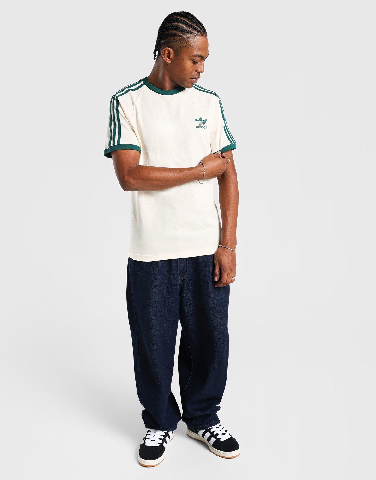 Beige adidas 3 Stripes T-Shirt - JD Sports Singapore