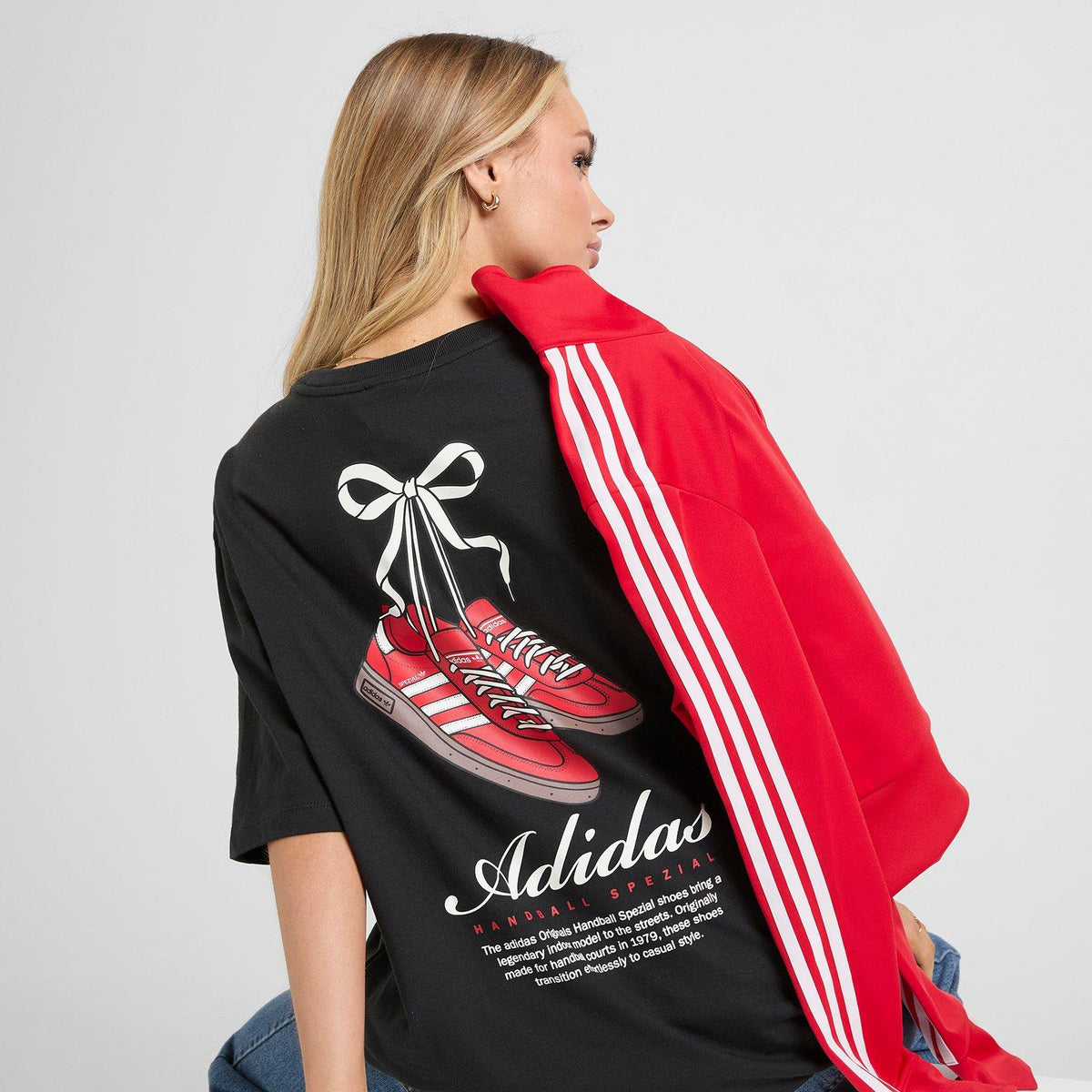 Black adidas Bow Graphic T-Shirt - JD Sports Singapore
