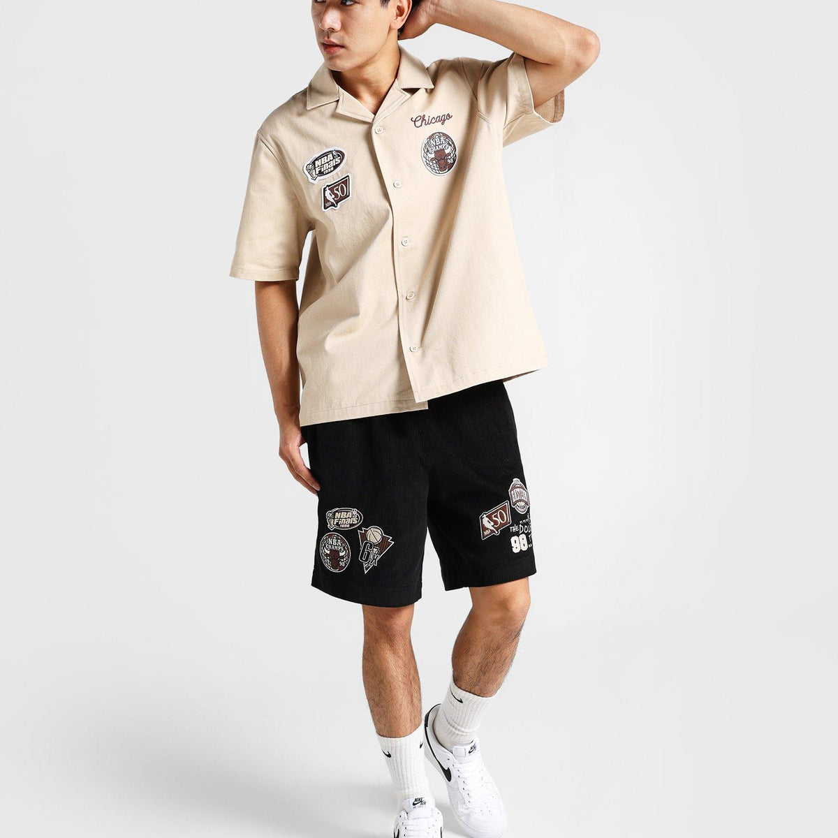 Beige Mitchell & Ness Dynasty Shirt - JD Sports Singapore