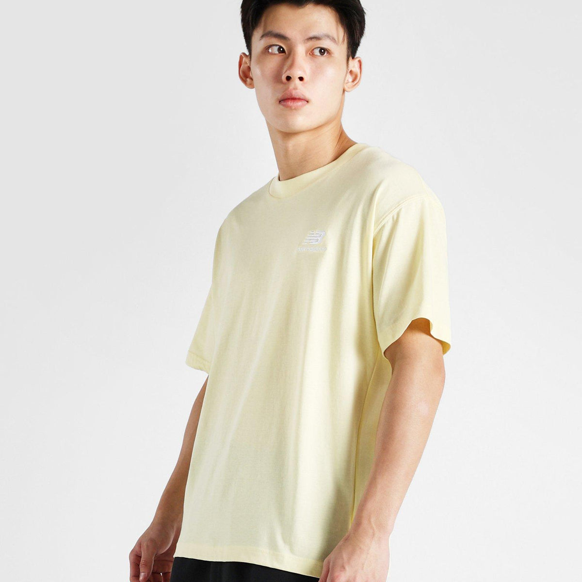 Yellow New Balance Stack Embroidered T-Shirt - JD Sports Singapore