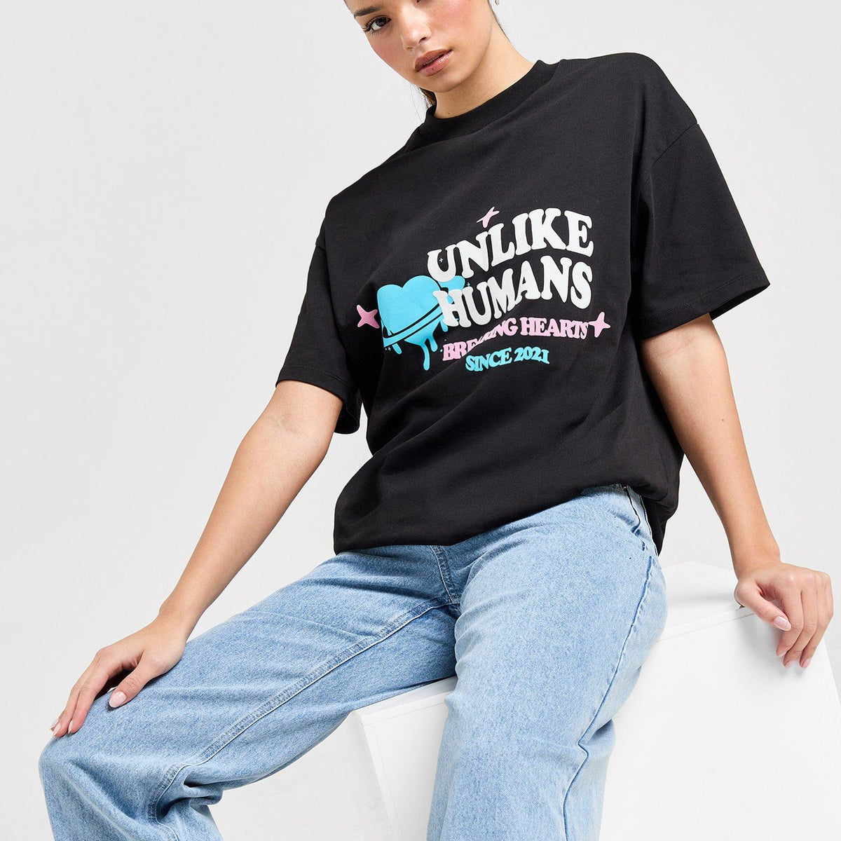 Black Unlike Humans Heartbreaker T-Shirt - JD Sports Singapore
