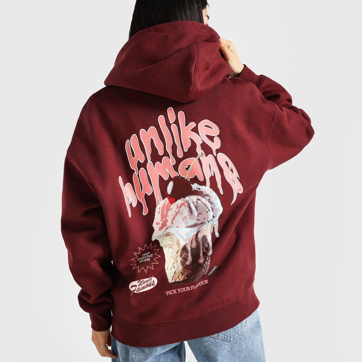 Red Unlike Humans Ice Cream Full Zip Hoodie - JD Sports Singapore